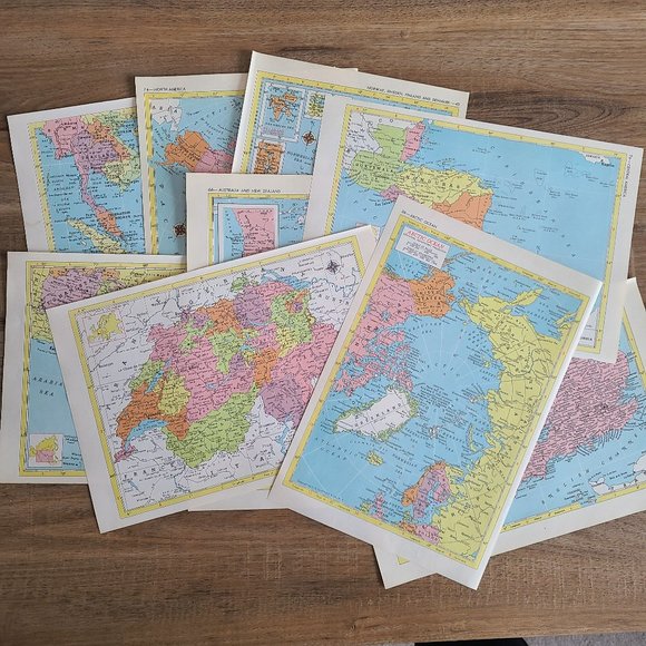 vintage maps | Other | Vintage Maps Of Different Countries Ephemera ...